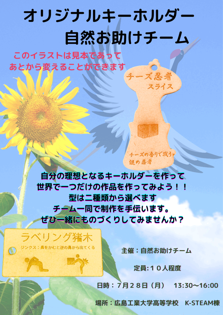 7月28日(月)ー3部 「世界に一つのオリジナルプレート！！」 | 工大高K-STEAM ワークショップ